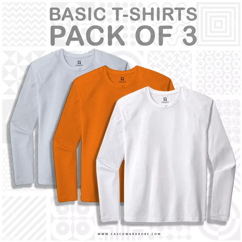 Pack Of 3 T-shirts Full Sleeves P0312 - Cascowardrobe